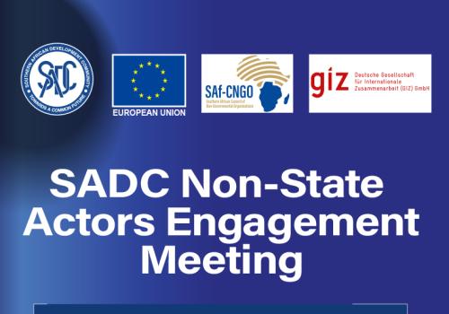 SADC to hold the hybrid Non-State Actors (NSAs) Capacity Building Workshop in Harare, Zimbabwe ...